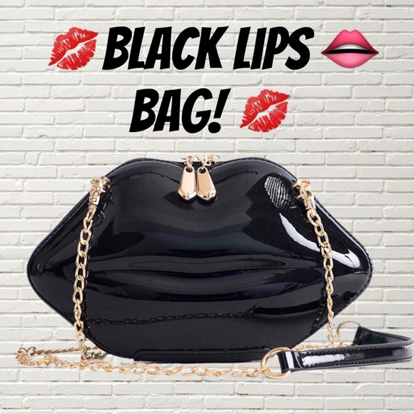 Bags | Brand New Black Lips Cross Body Bag Purse | Poshmark